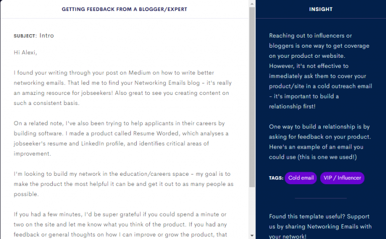 Networking Email Templates | Sales Toys